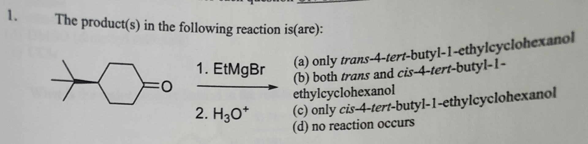 Solved The product(s) ﻿in the following reaction | Chegg.com