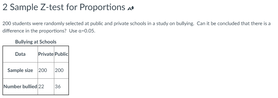 Solved 2 ﻿Sample Z-test for Proportions200 ﻿students were | Chegg.com