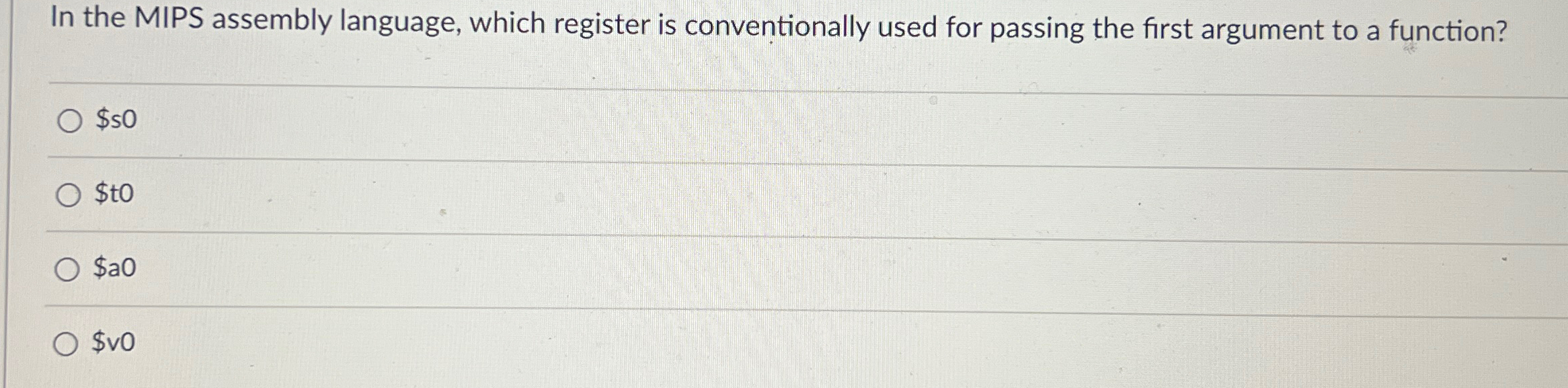 Solved In the MIPS assembly language, which register is | Chegg.com