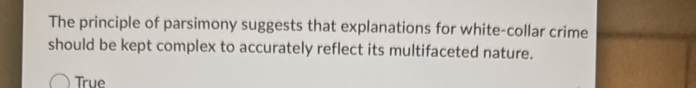 Solved The principle of parsimony suggests that explanations | Chegg.com