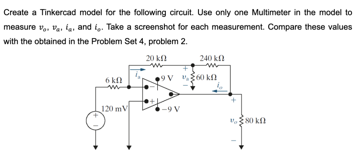 Solved Create a Tinkercad model for the following circuit. | Chegg.com