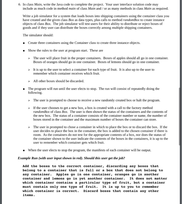 Solved ** HERE IS THE GIVEN CLASS BOX.JAVA:** **JUST COPY | Chegg.com