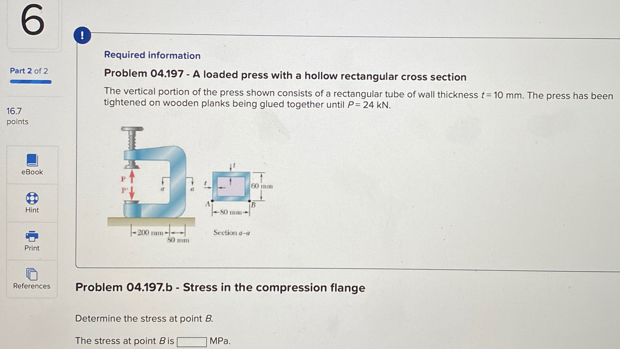 Solved 6!Part 2 of 2Required informationProblem 04.197 - A | Chegg.com Solved 6!Part 2 of 2Required informationProblem 04.197 - A | Chegg.com