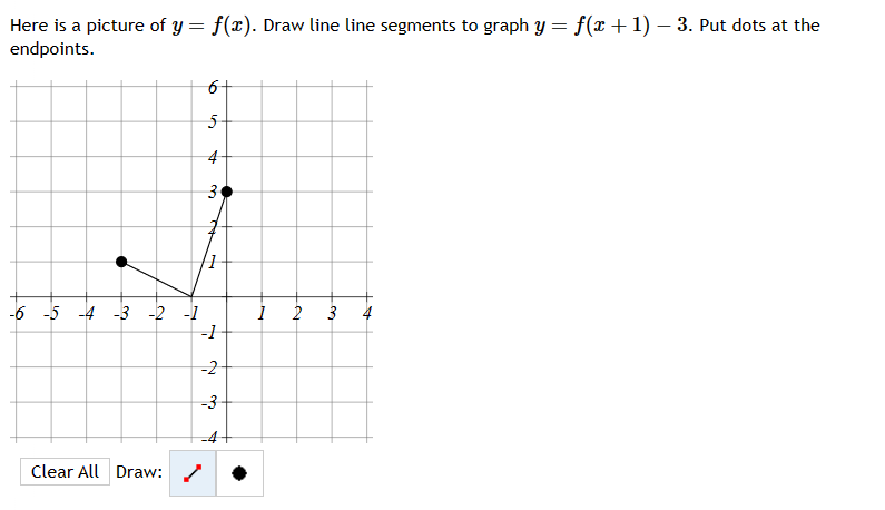 Solved Here is a picture of y=f(x). ﻿Draw line line segments | Chegg.com