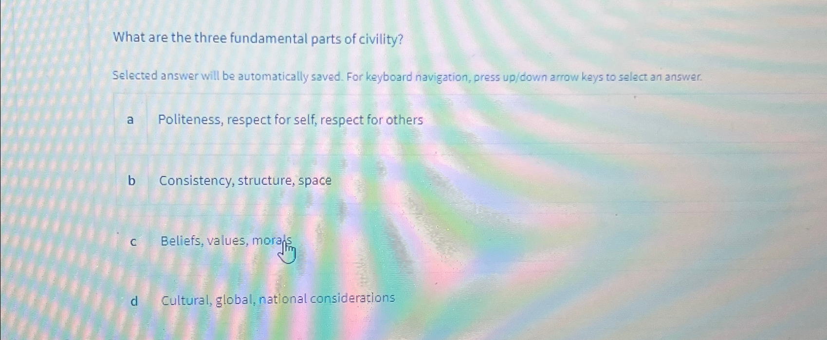 Solved What are the three fundamental parts of | Chegg.com