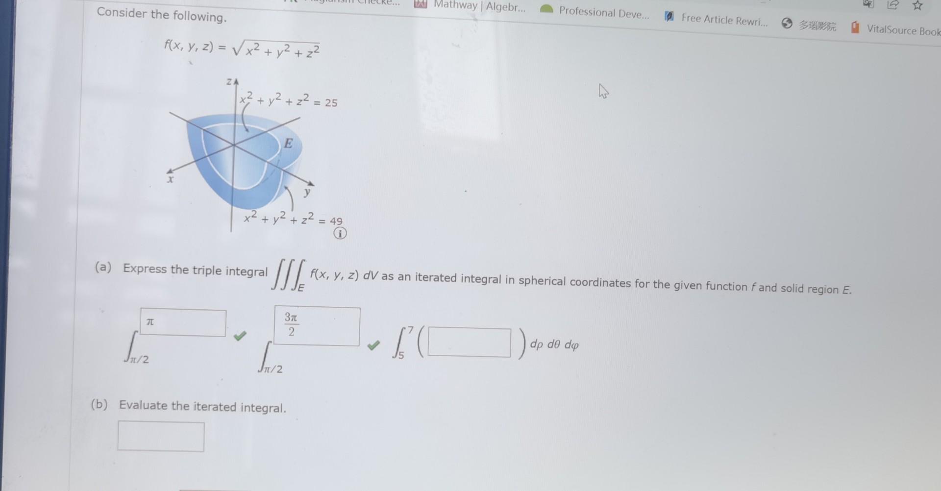  Solved Consider The Following F x y z x2 y2 z2 a 