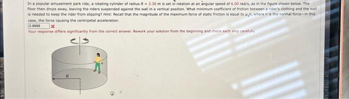 Solved In a popular amusement park ride, a rotating cylinder | Chegg.com