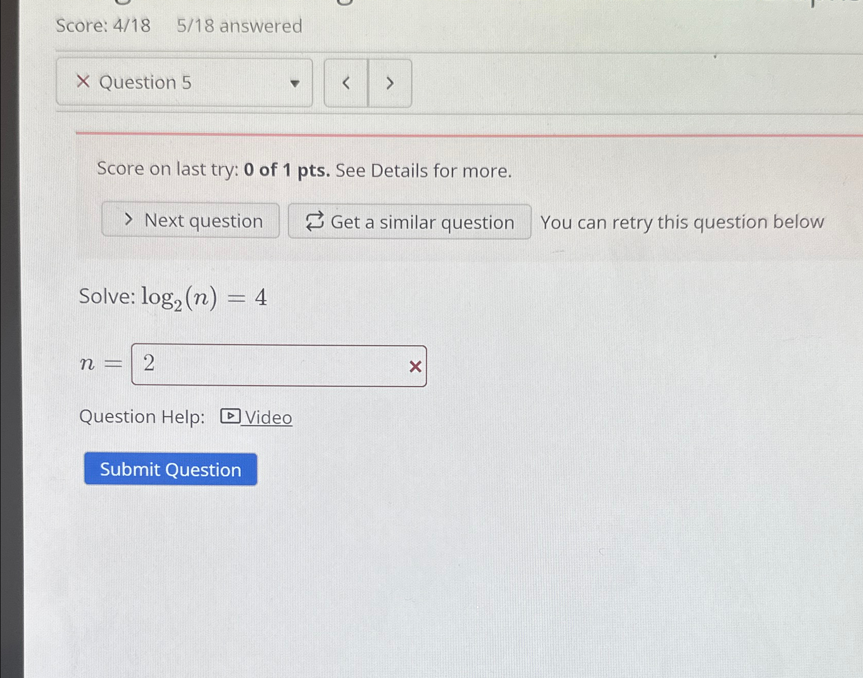 Solved Score: 4185/18 answeredScore on last try: 0 of 1 | Chegg.com Solved Score: 4185/18 answeredScore on last try: 0 of 1 | Chegg.com