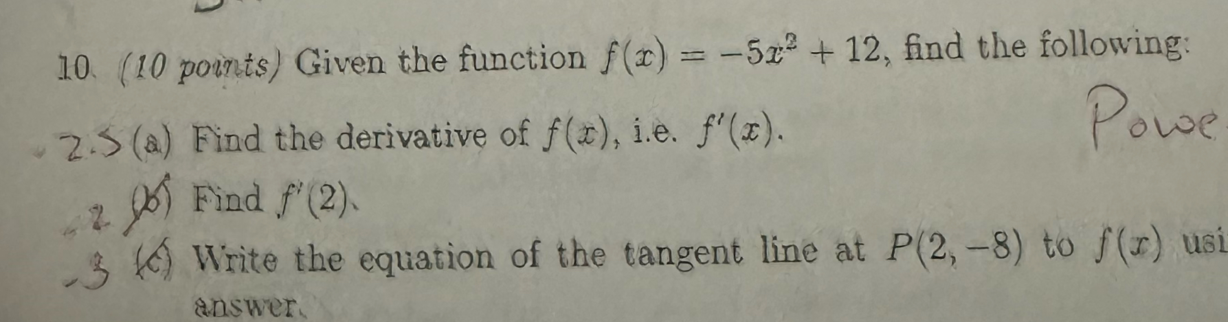 Solved Given the function f(x)=-5x2+12, ﻿find the | Chegg.com