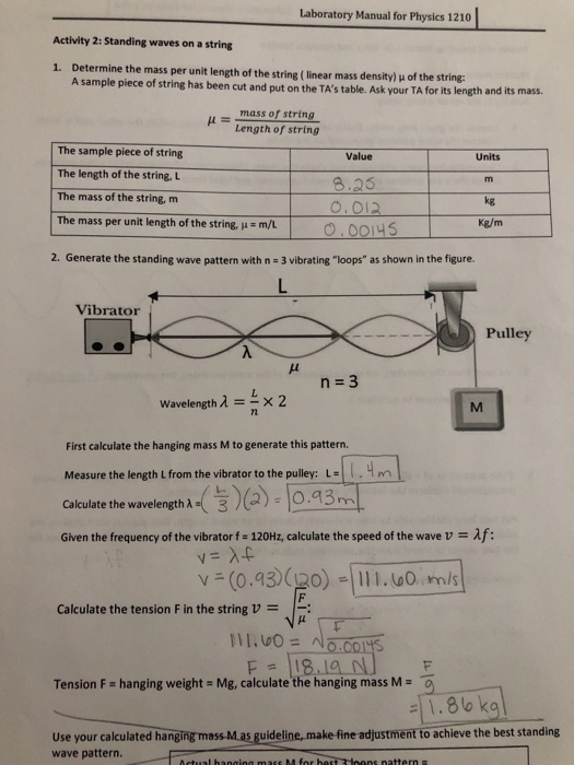 Solved 3. Look at the standing wave pattern with 4 vibrating | Chegg.com