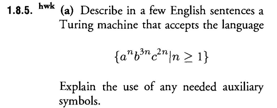 Solved (a) Describe in a few English sentences a Turing | Chegg.com