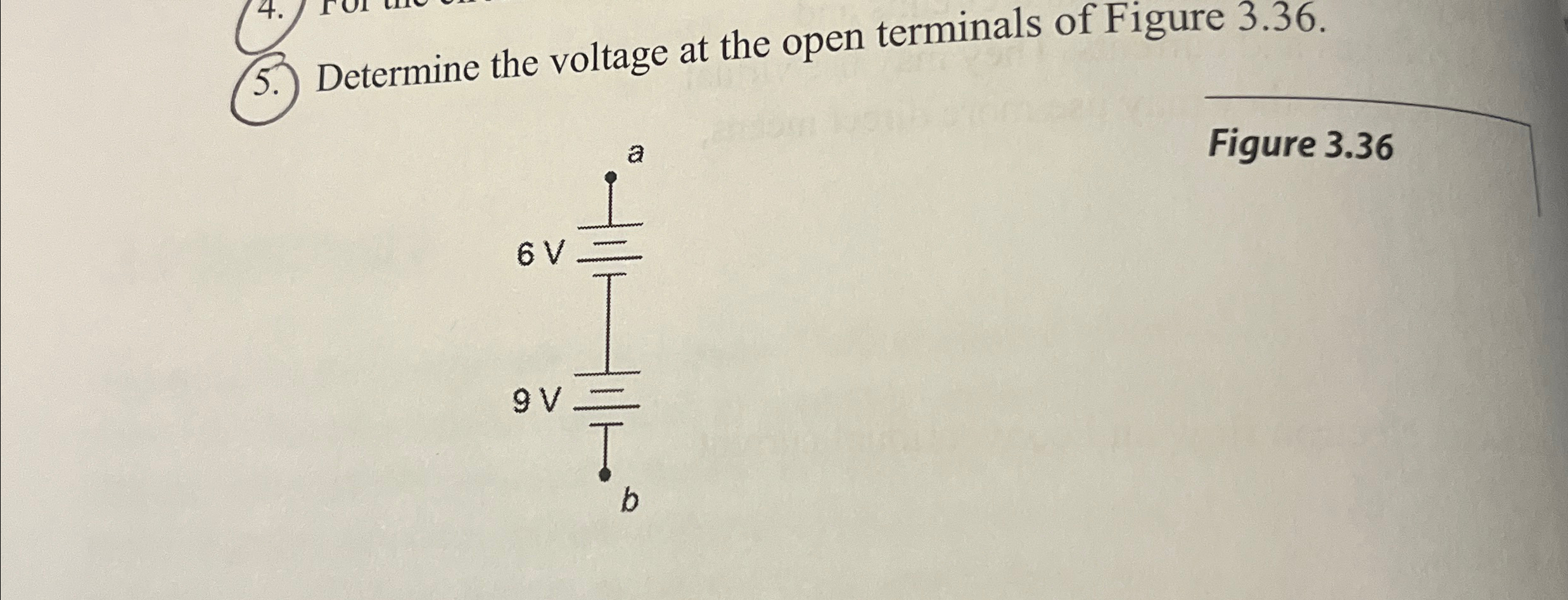 Solved Determine the voltage at the open terminals of Figure | Chegg.com