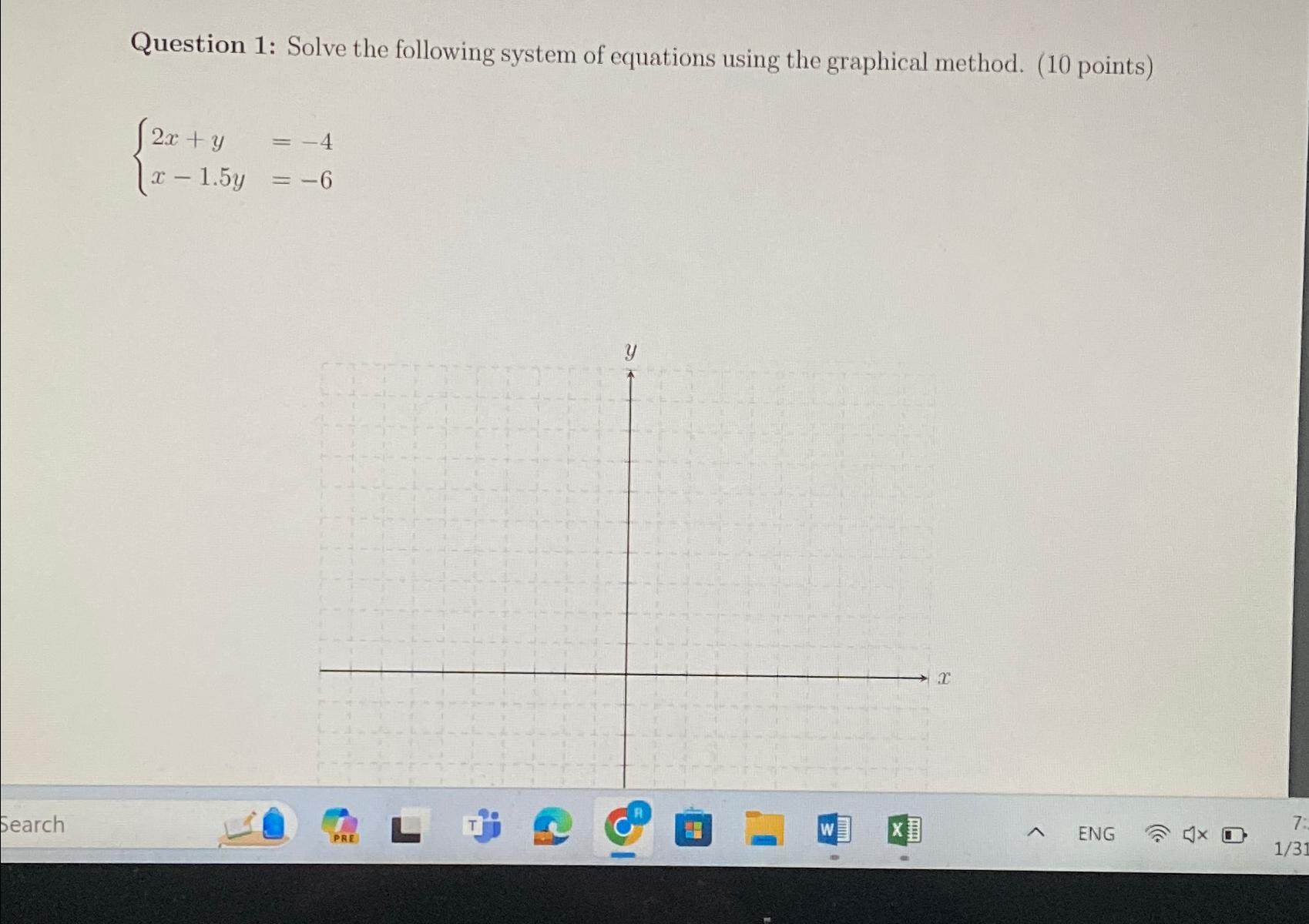 Solved Question 1 Solve The Following System Of Equations