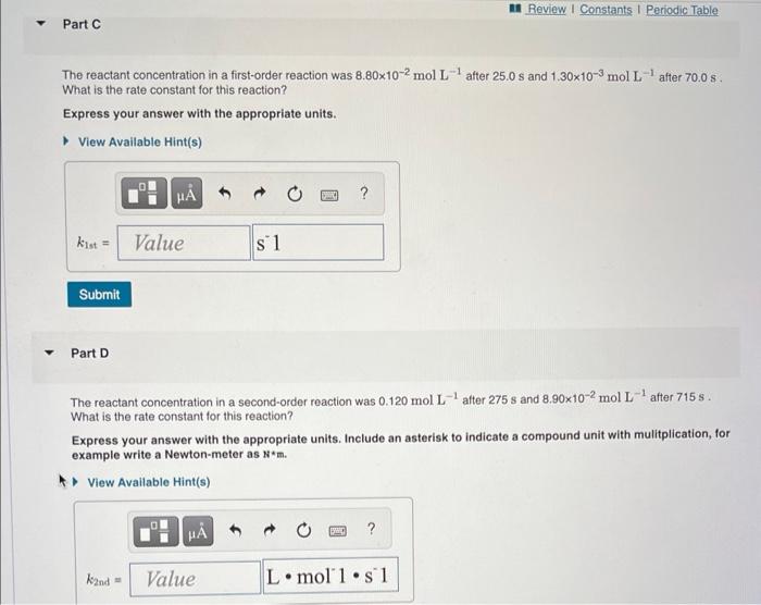 Solved The reactant concentration in a zero-order reaction | Chegg.com
