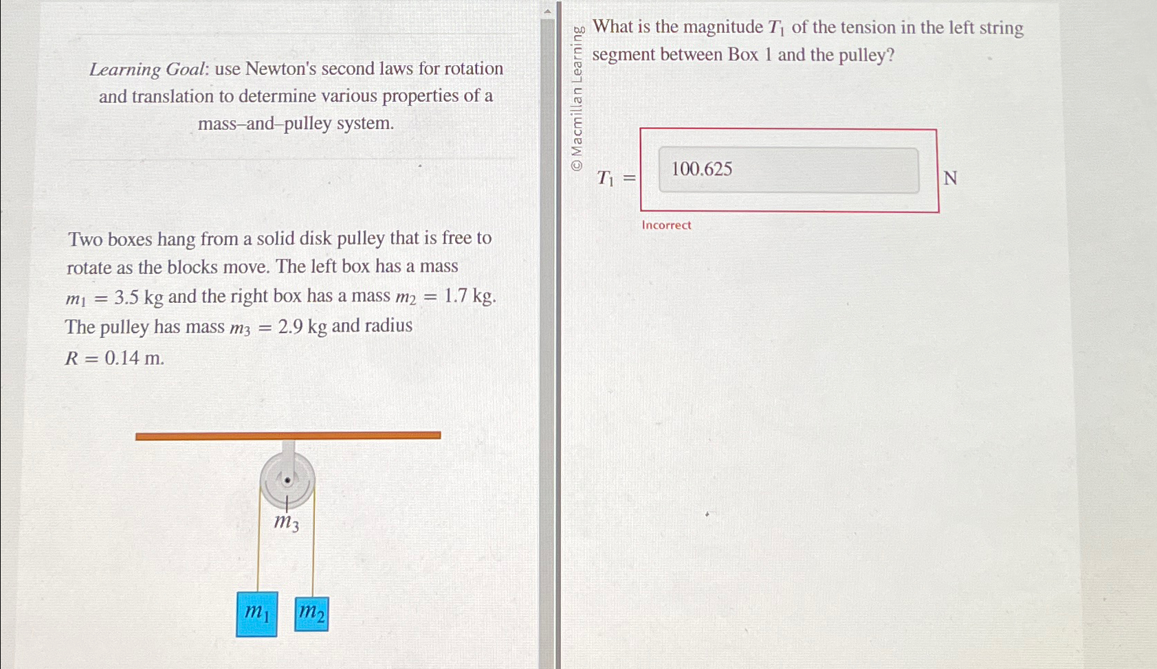Solved Learning Goal: use Newton's second laws for rotation | Chegg.com