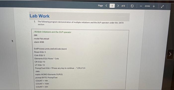 1. The following program demonstration of multiple | Chegg.com