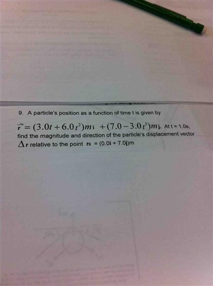 Solved A particle's position as a function of time t is | Chegg.com