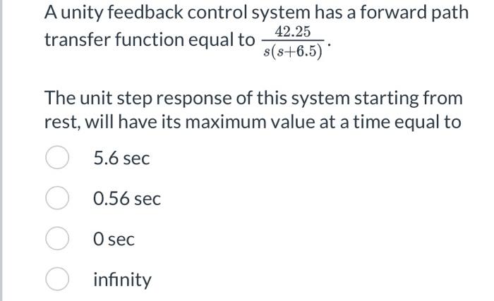 Solved A unity feedback control system has a forward path | Chegg.com