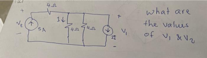 Solved what are the values of v1&v2 | Chegg.com