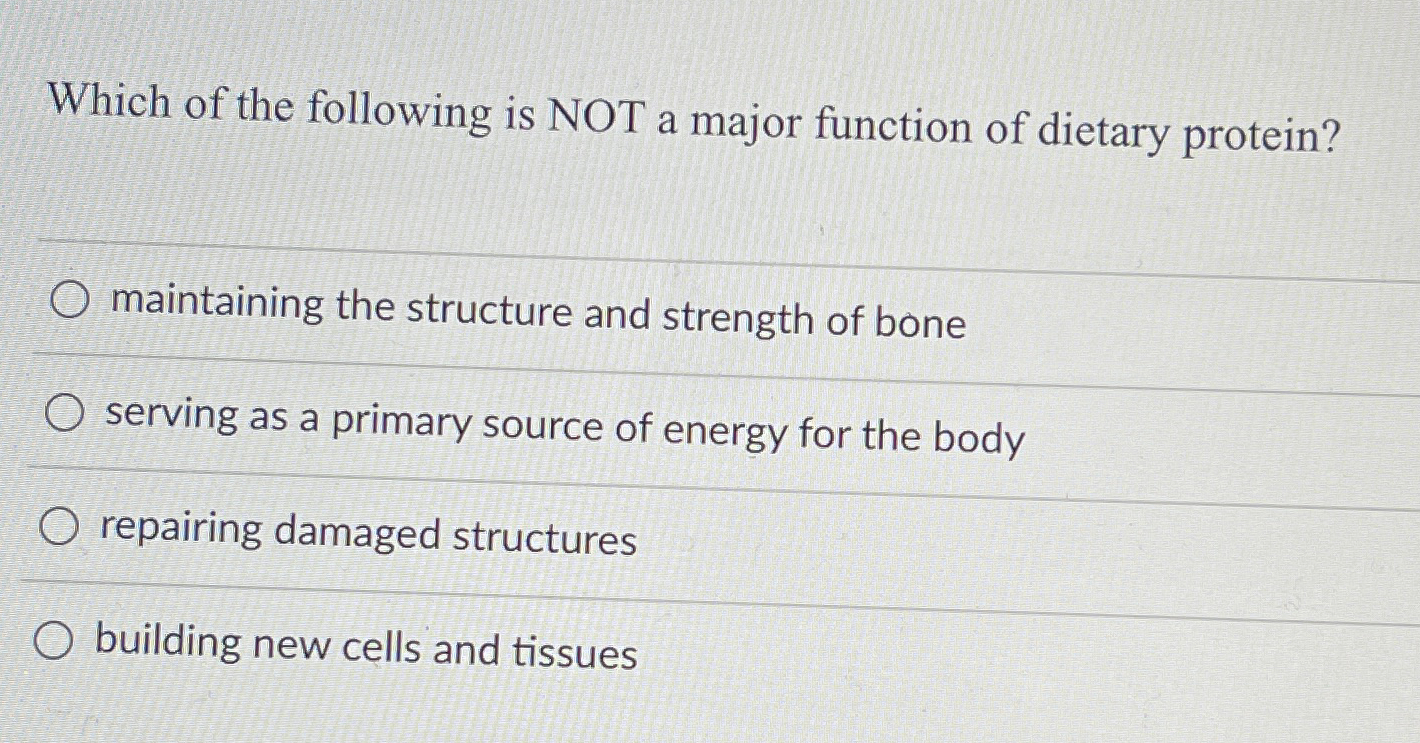 Solved Which of the following is NOT a major function of | Chegg.com