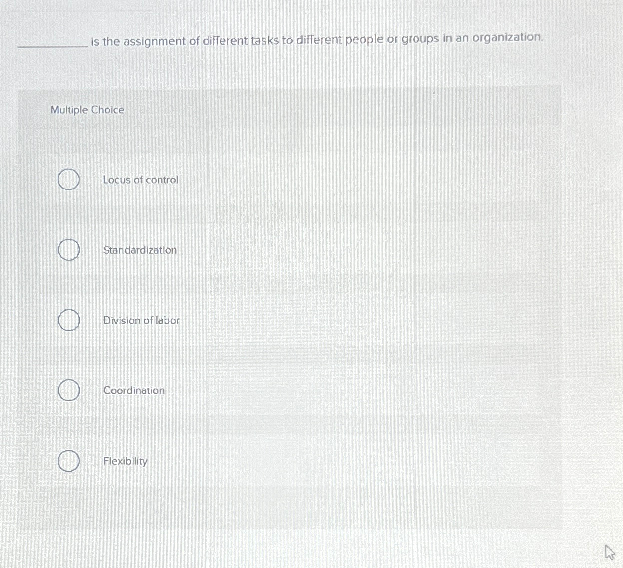 Solved is the assignment of different tasks to different | Chegg.com