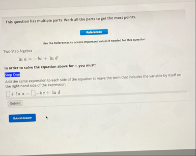Solved This question has multiple parts. Work all the parts | Chegg.com