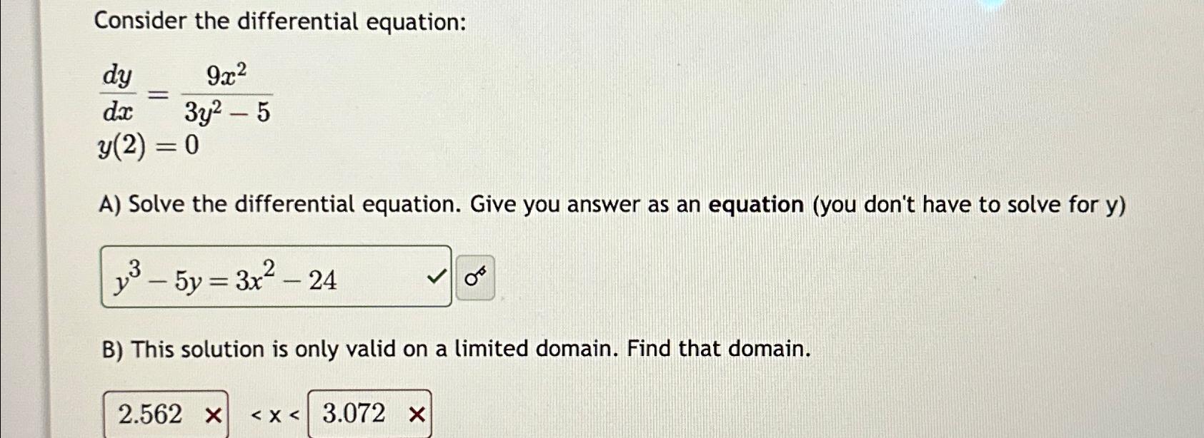 Solved Consider the differential | Chegg.com