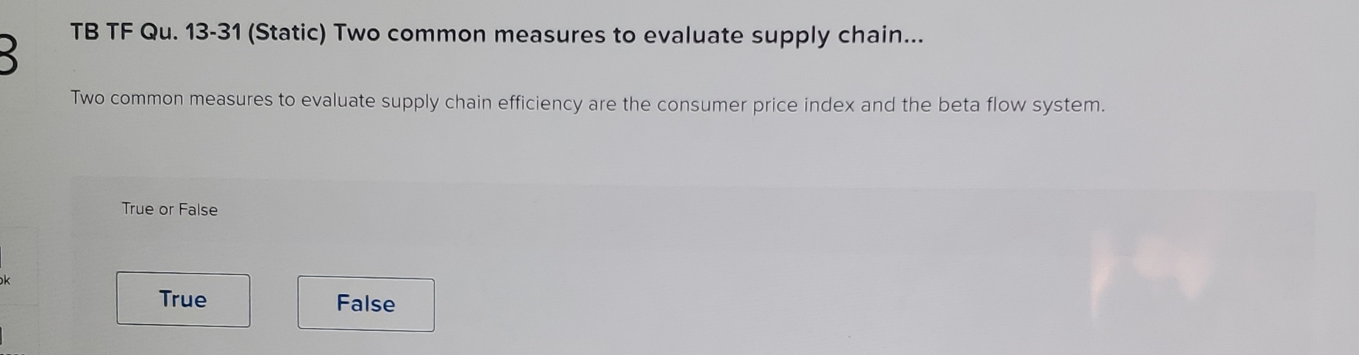 Solved TB TF Qu. 13-31 (Static) ﻿Two common measures to | Chegg.com
