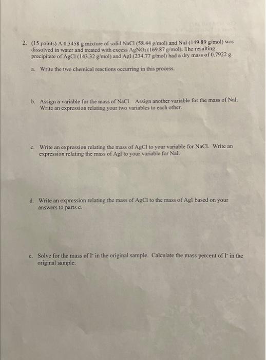 Solved Please clearly show all work. Please clearly label | Chegg.com