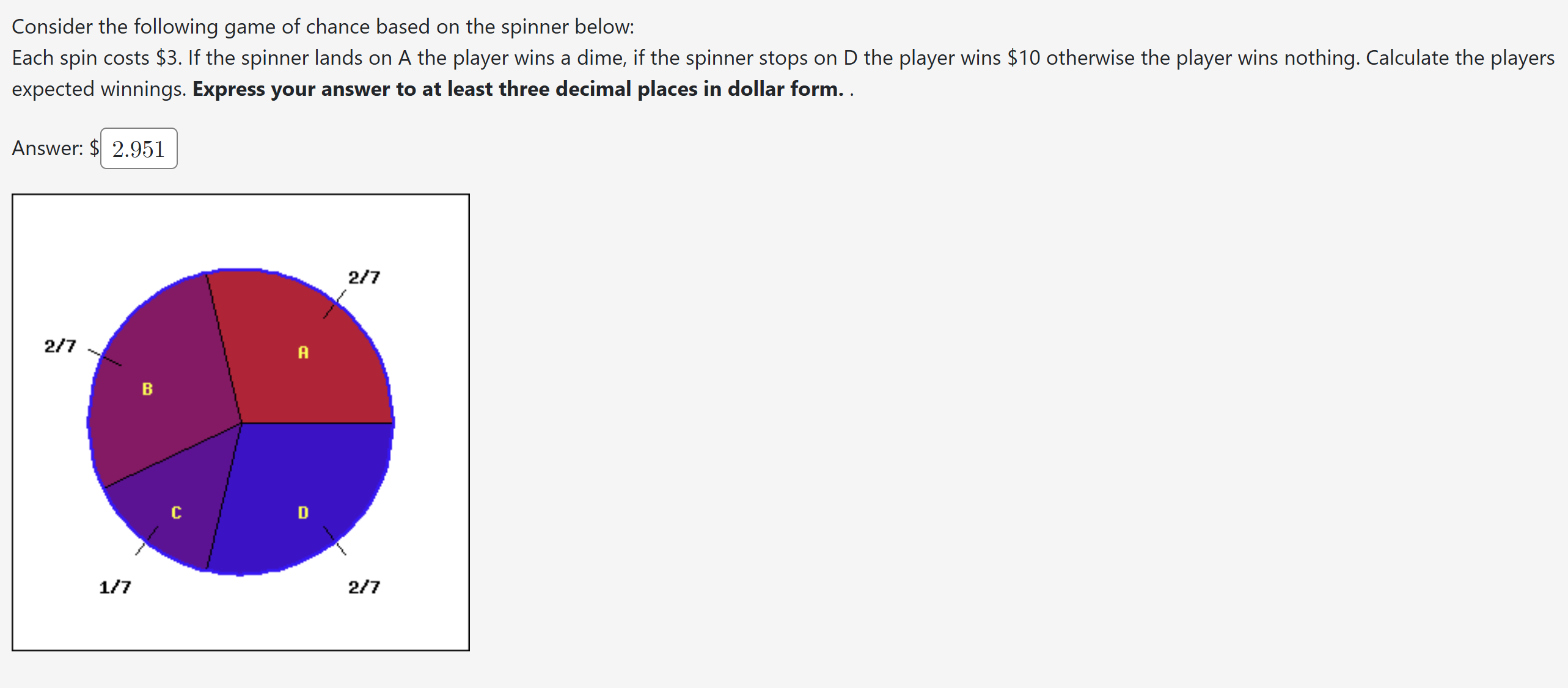 Solved Consider the following game of chance based on the | Chegg.com