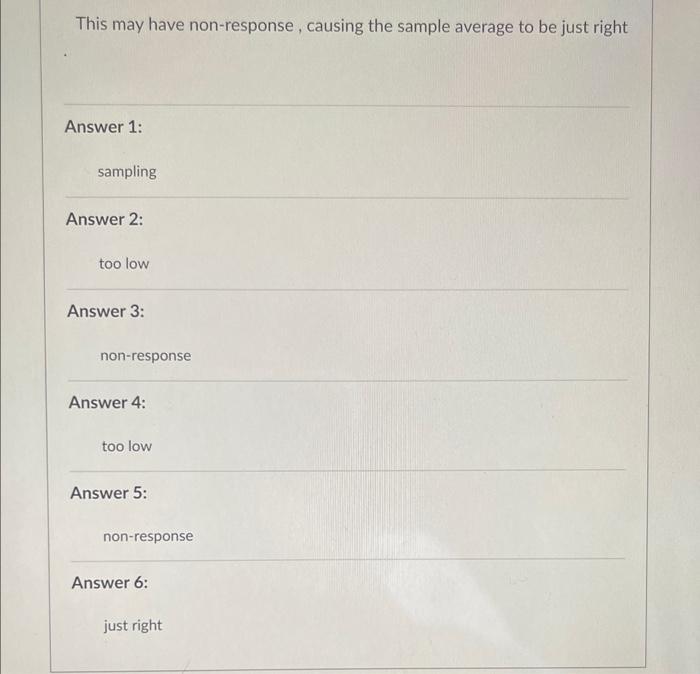 Solved There are many ways to take the sample. For each | Chegg.com