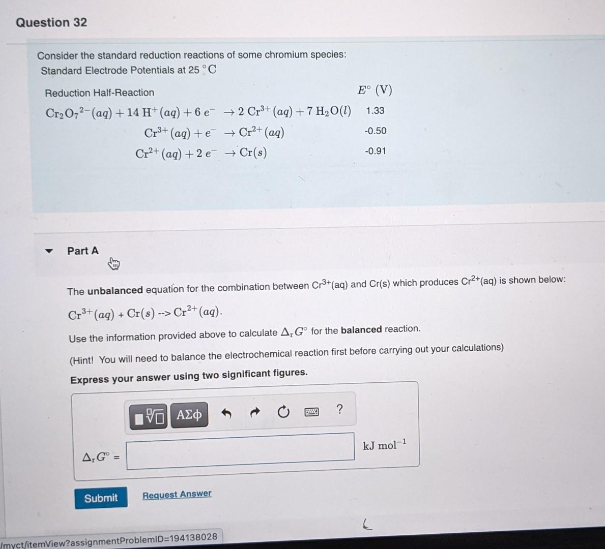 Solved Consider the standard reduction reactions of some | Chegg.com