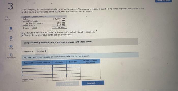 Solved Marin Company makes several products, including | Chegg.com