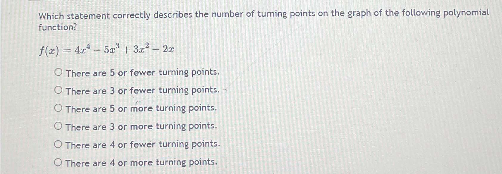 Solved Which statement correctly describes the number of | Chegg.com