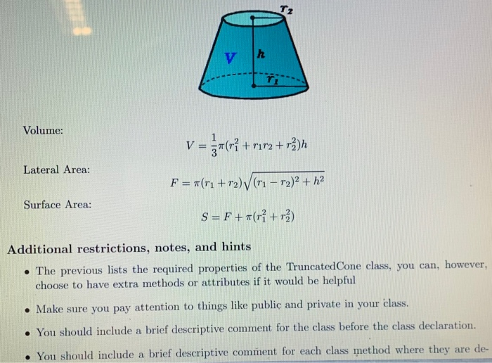 Surface Area Of A Truncated Cone
