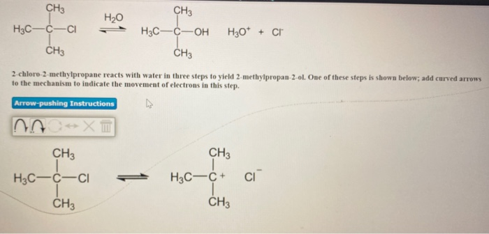 Solved CH3 CH3 H20 HO H3C-C-C1 to H3C-C-OH H30* + Cr CH3 CH3 | Chegg.com