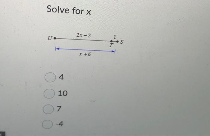 Solved Solve for x 4 10 | Chegg.com