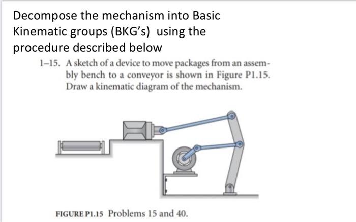 Solved Decompose the mechanism into Basic Kinematic groups | Chegg.com