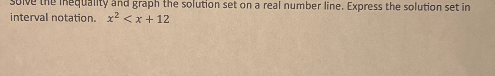 Solved SOLVE THE INEQUALITY AND GRAPH THE SOULUTION SET ON Q | Chegg.com