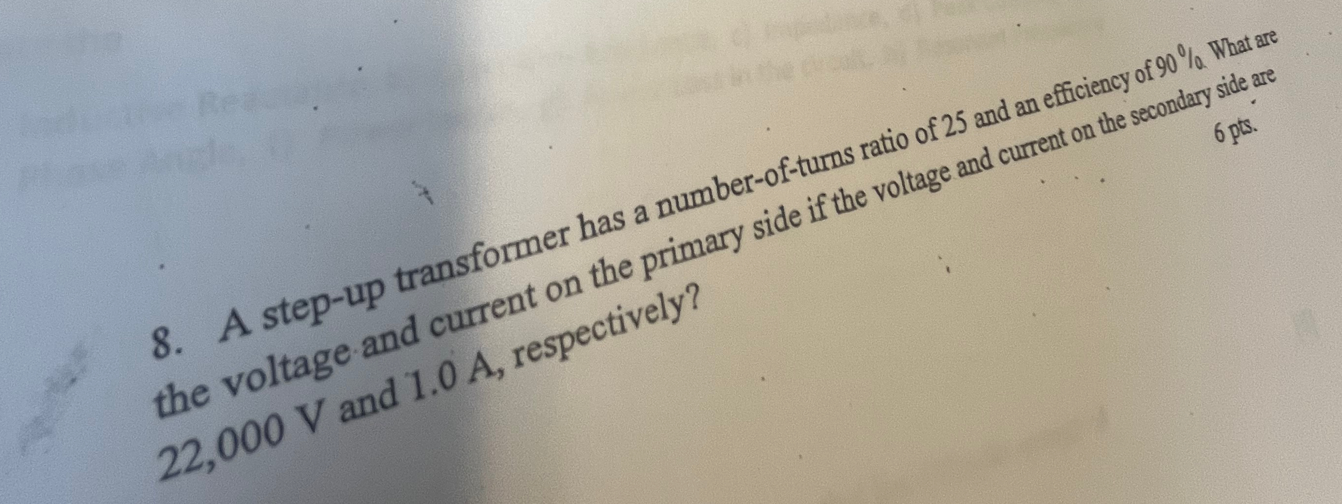 Solved Astep-up transformer has a numberer-of-turns ratio of | Chegg.com
