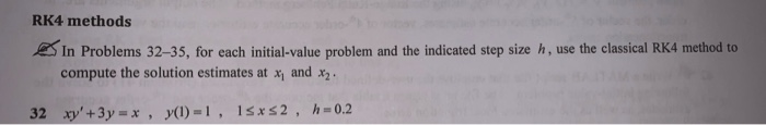 Solved RK4 methods In Problems 32-35, for each initial-value | Chegg.com