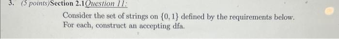 Consider the set of strings on {0,1} defined by the | Chegg.com