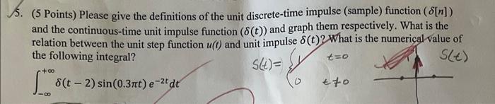 Solved (5 Points) Please give the definitions of the unit | Chegg.com