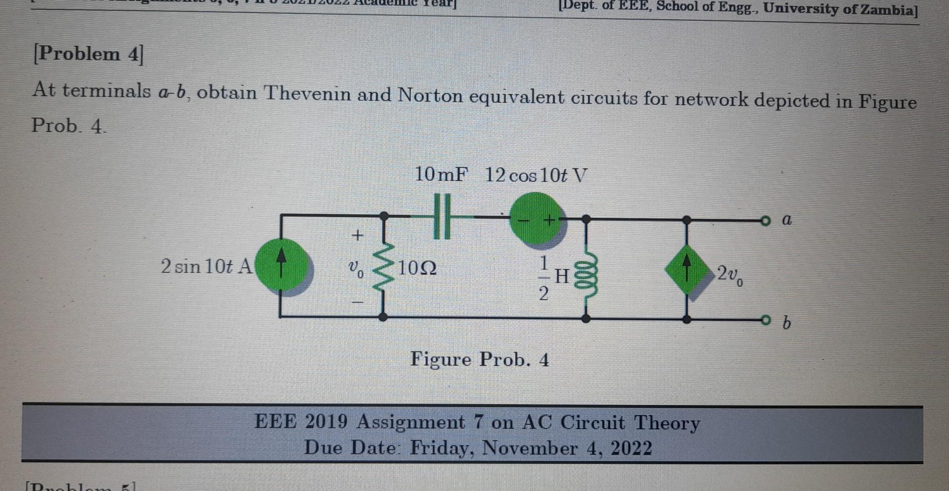 Solved Obtain the current i(t), for all values of t, in the | Chegg.com