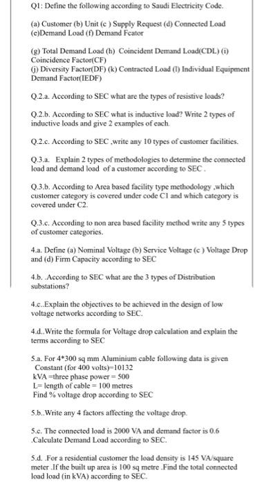 Solved (e)Demand Load (f) Demand Fcator (g) Total Demand | Chegg.com
