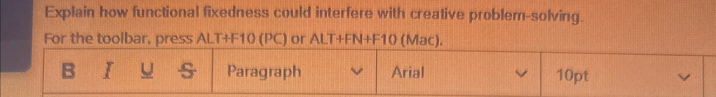 Solved Explain how functional fixedness could interfere with | Chegg.com
