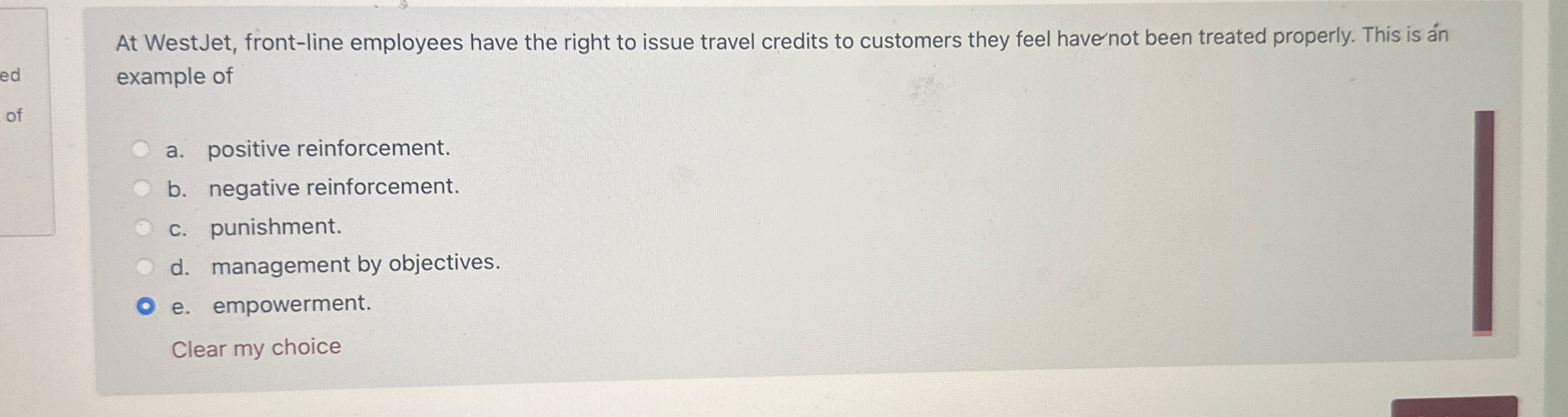 Solved At WestJet, front-line employees have the right to | Chegg.com