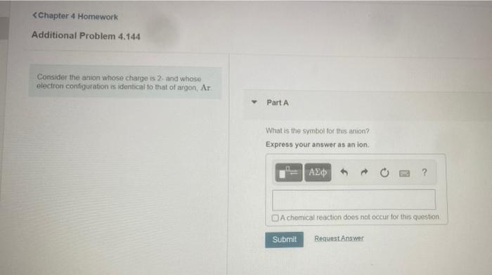 Solved Consider the anion whose charge is 2- and whose | Chegg.com Solved Consider the anion whose charge is 2- and whose | Chegg.com