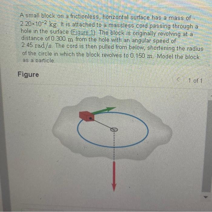 Solved A small block on a frictionless, horizontal surface | Chegg.com