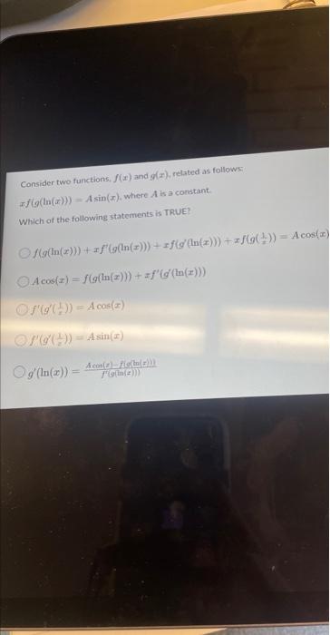 Solved Consider two functions, f(x) and g(x), related as | Chegg.com